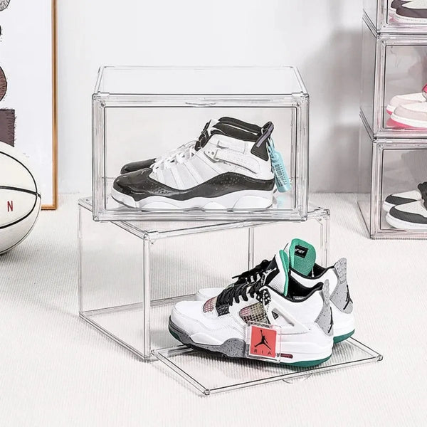 Clear Shoe Boxes | Easy-to-Assemble Transparent Sneaker Cases