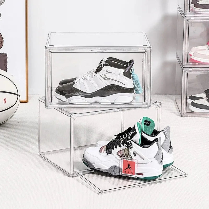 Clear Shoe Boxes | Easy-to-Assemble Transparent Sneaker Cases