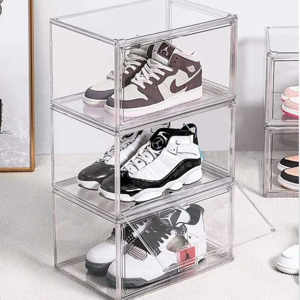 Clear Shoe Boxes | Easy-to-Assemble Transparent Sneaker Cases