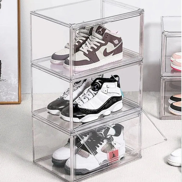 Clear Shoe Boxes | Easy-to-Assemble Transparent Sneaker Cases