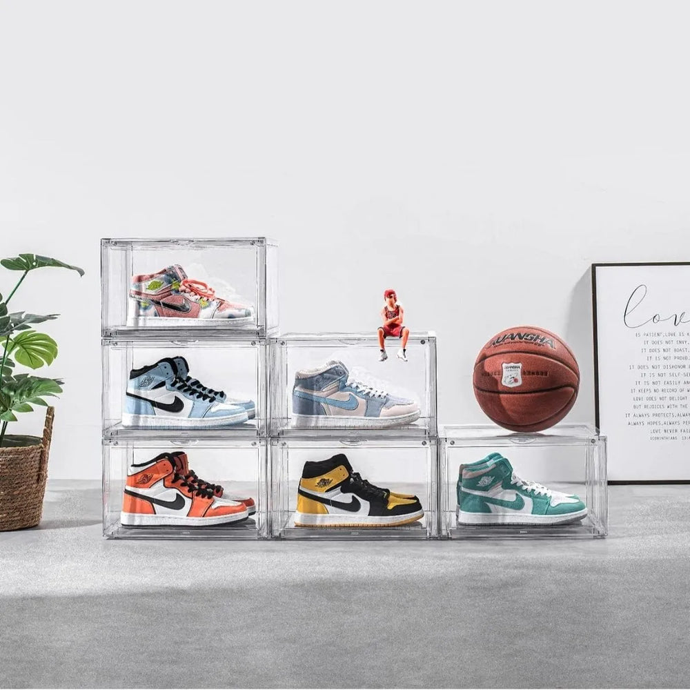 Clear Shoe Boxes | Easy-to-Assemble Transparent Sneaker Cases