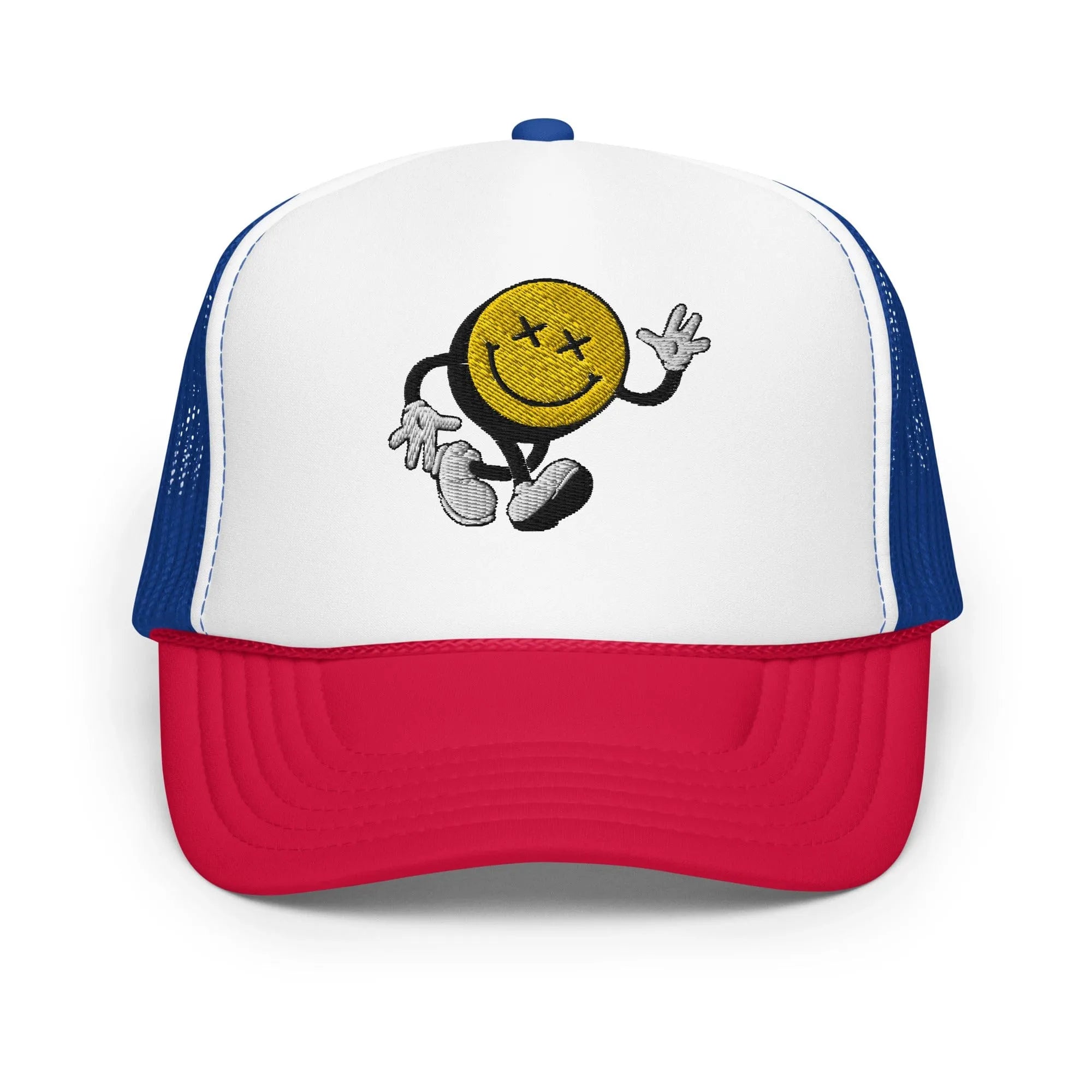 Smiley Face Stroller Foam Trucker Hat | Embroidered Hats