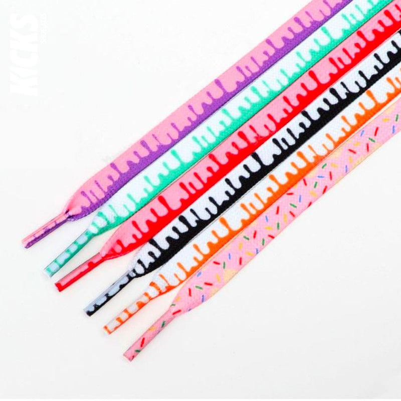 Ice Cream Print Flat Shoelaces | Printed Laces