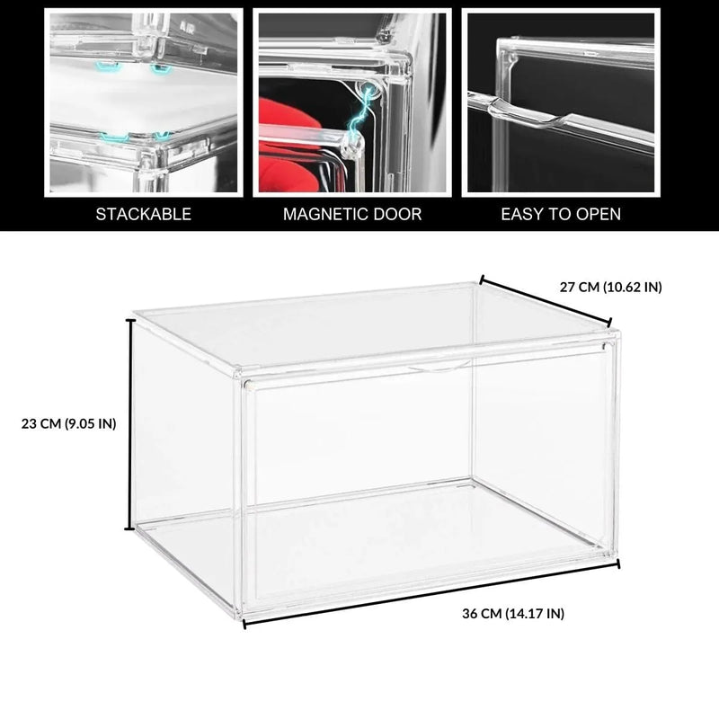 Clear Shoe Boxes | Easy-to-Assemble Transparent Sneaker Cases